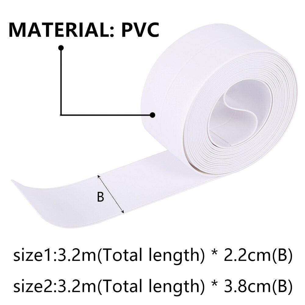 3.2m Sealing Strip Bathroom Shower Sink Bath Seali... – Vicedeal