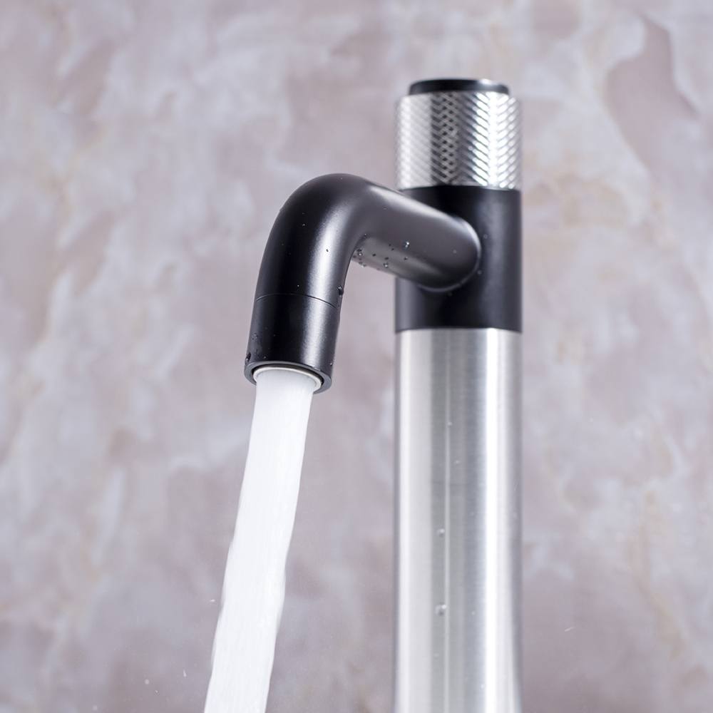 Wastafelkranen Geborsteld Drukknop Draaibare Badka... – Vicedeal