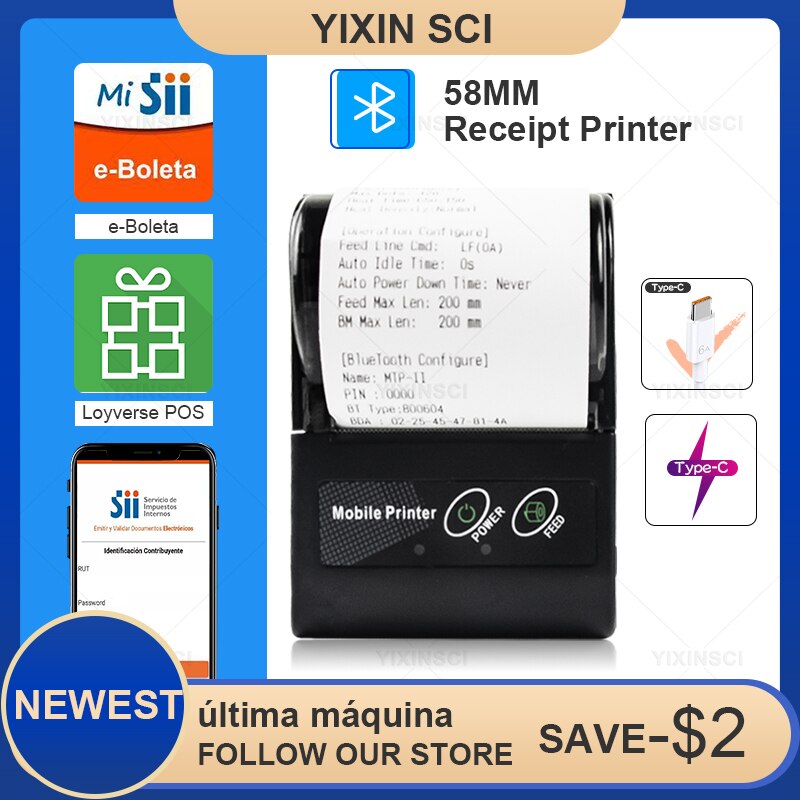 Draadloze Mini Bluetooth Thermische Printers Draag... – Vicedeal