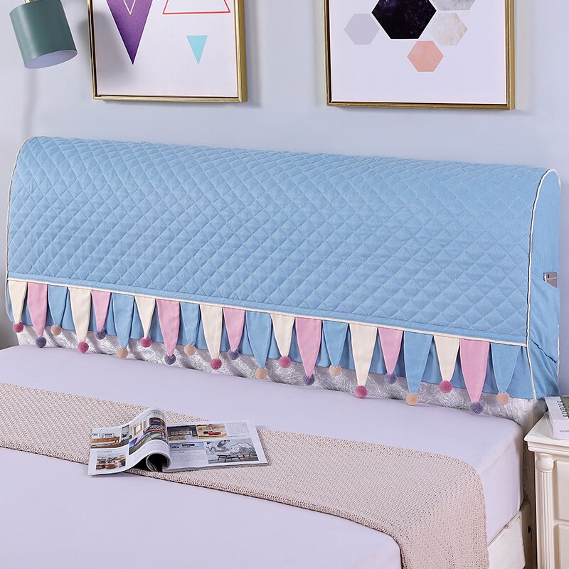 Bedside Cover Sweet Princess Style Blue Quilted Be... – Grandado