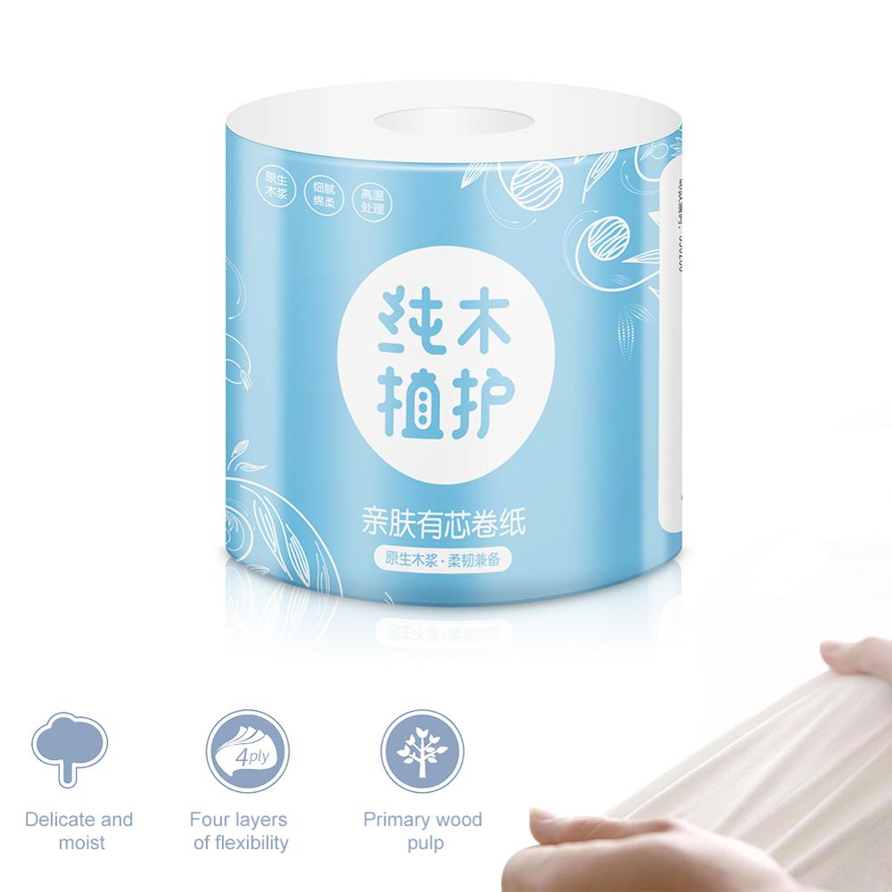 1Roll 4-layer Bamboo Pulp Cored Roll Paper Natural... – Vicedeal