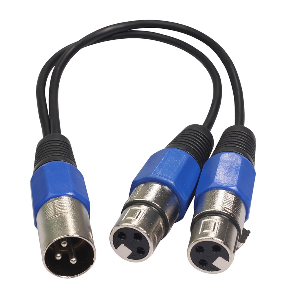 1pc 3- pin xlr hanstik til dobbelt 2 femal stik y ... – Grandado
