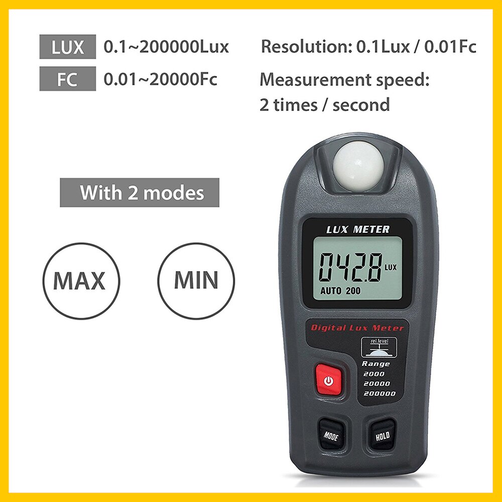 RZ Pocket High Precision Mini Digital Lux meter ha... – Grandado