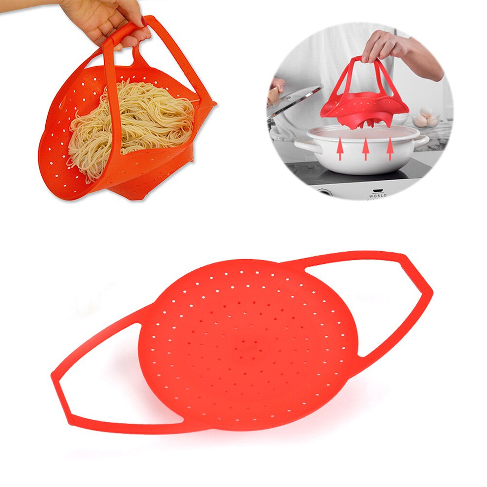 Foldable Silicone Food Steamer Basket Vegetable St... – Grandado