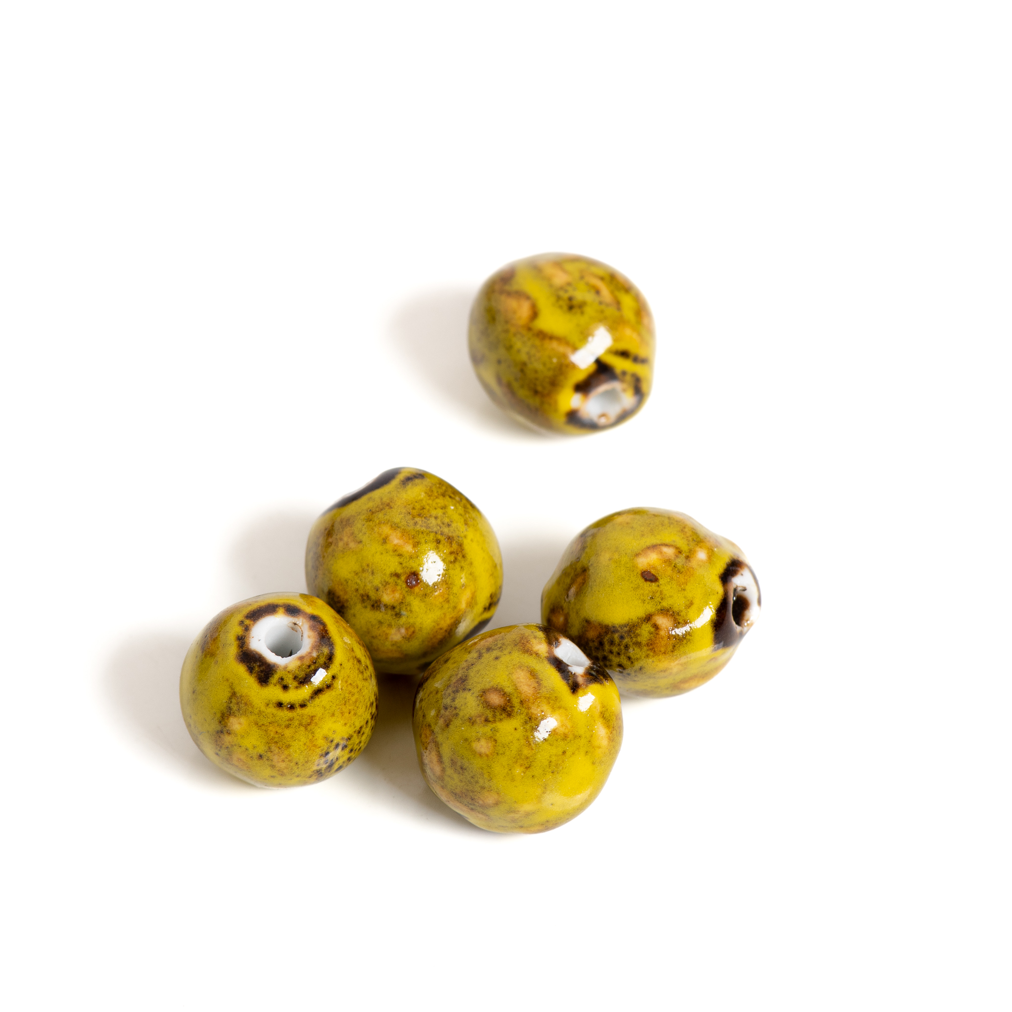 Yellow Small Column Ceramic Bead Set 10pcs Rustic ... – Vicedeal