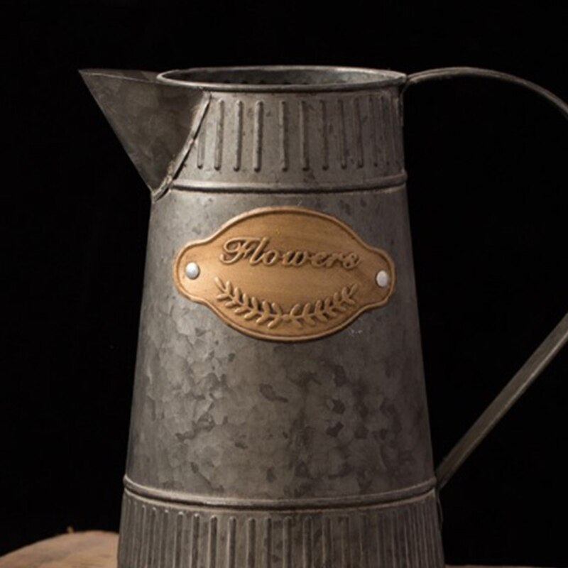 Pot de fleurs rustique en fer métallique, Vase de ... – Grandado