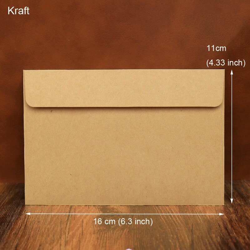 20Pcs Solid Color Envelopes Postcard Package Kraft... – Grandado