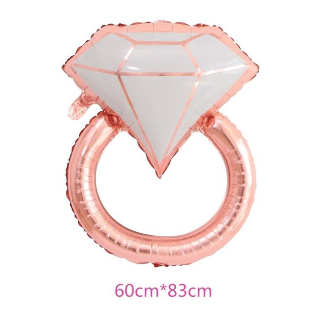 Anillo de diamante de oro rosa, globo de aluminio,... – Grandado