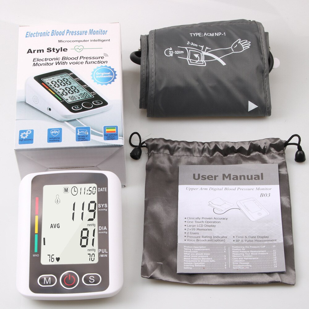 Portable Smart Wrist Blood Pressure with Voice Fun... – Grandado