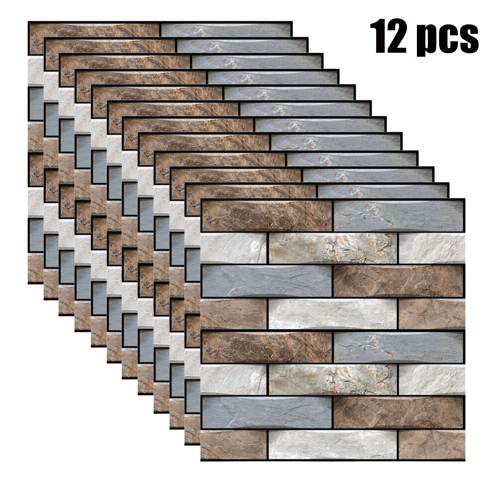 12pcs 3D Brick Wall Stickers Wallpaper Decor Foam ... – Vicedeal