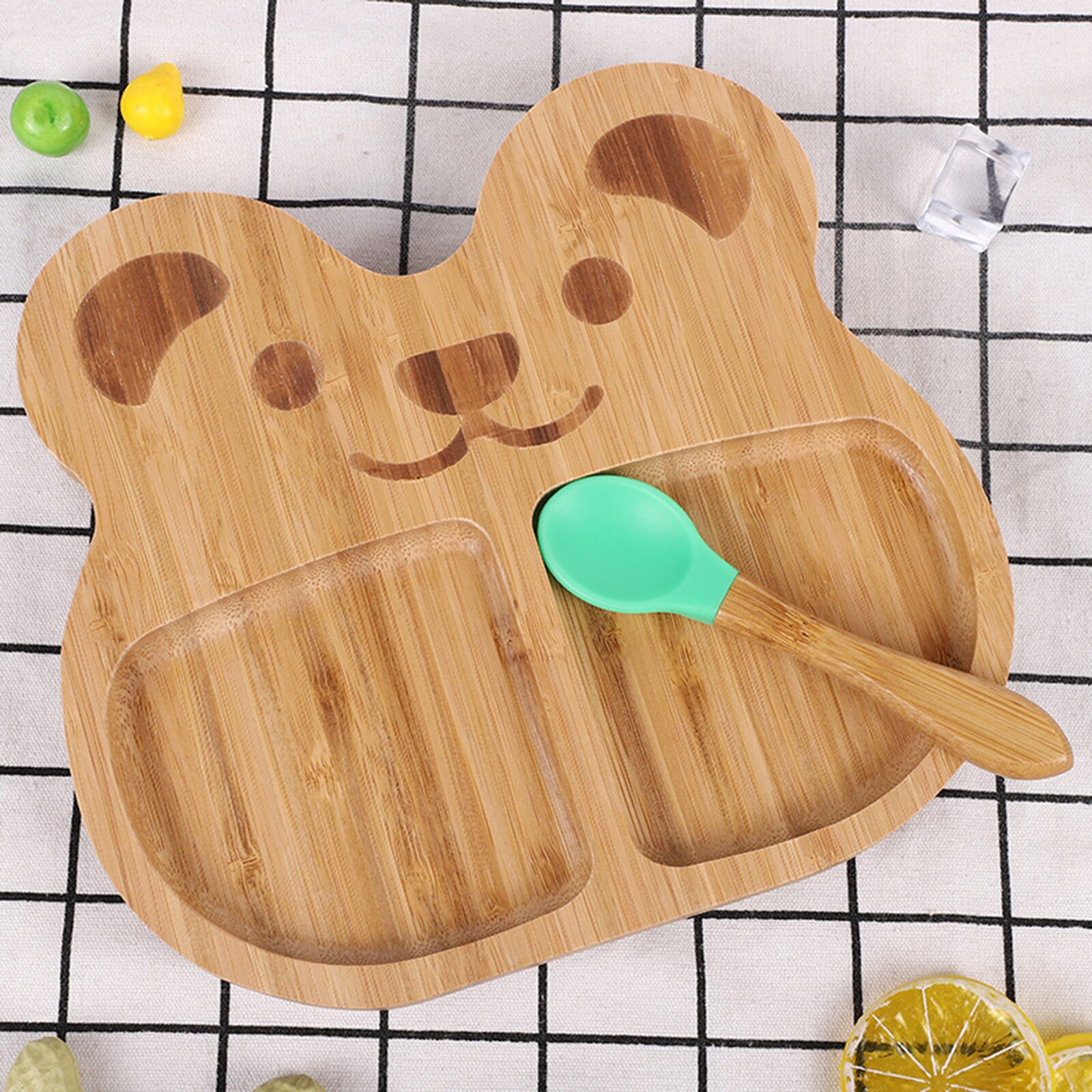 Portable Bamboo Baby Toddler Plate Suction Base Bo... – Vicedeal