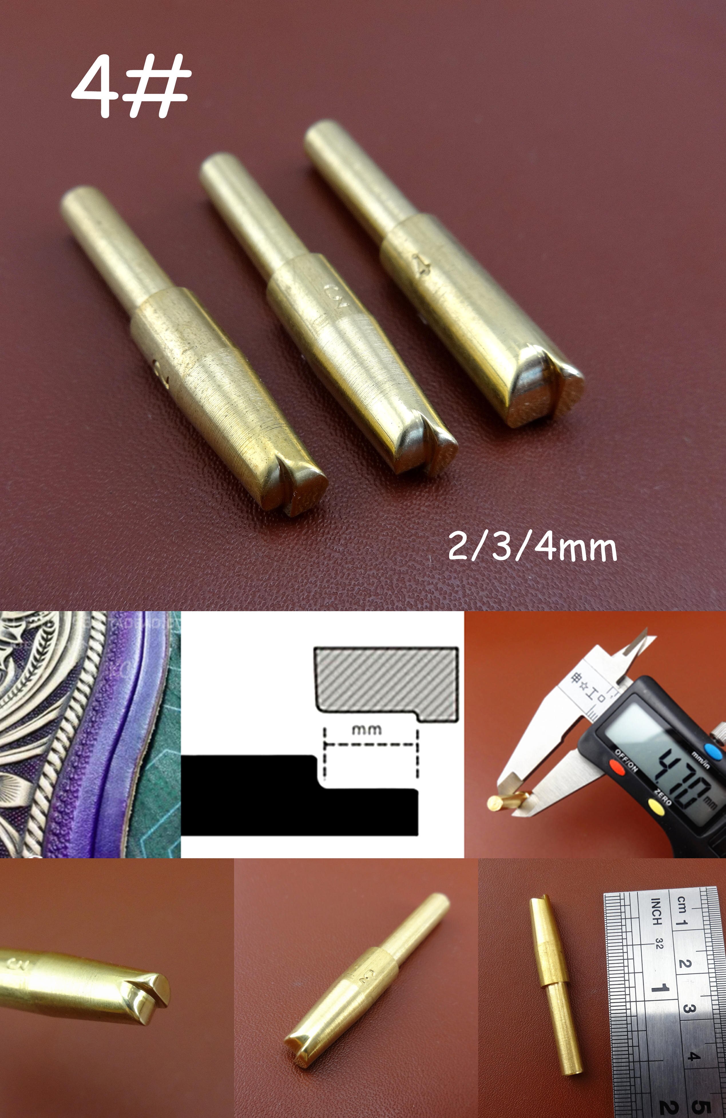 4 Soorten Lederen Ambachten Messing Rand Vouw Druk... – Grandado