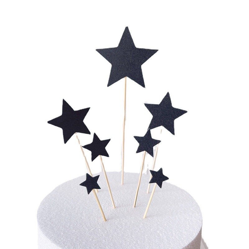 7 Stuks Verjaardag Taart Decoratie Kaart Vijfpunti... – Grandado