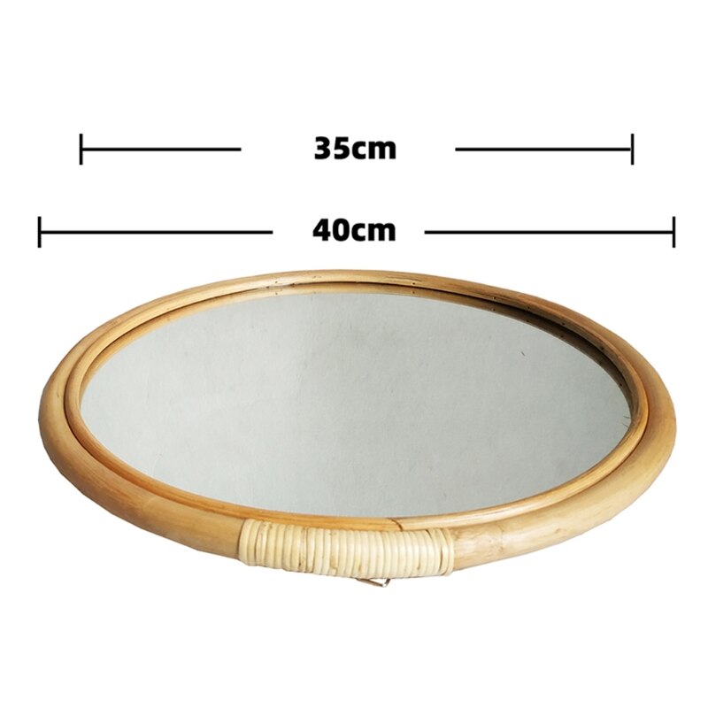 2022 Rattan Circle Wall Mirror 16 Inch Round Dress... – Grandado