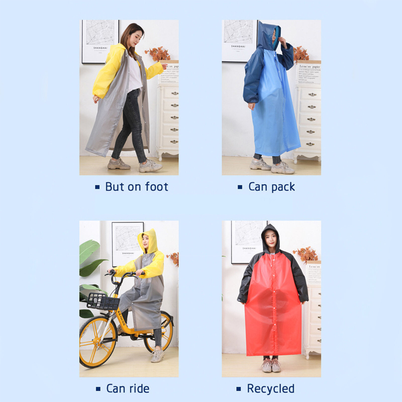 Unisex Waterdichte Regenjas Volwassen Lange Hooded... – Grandado