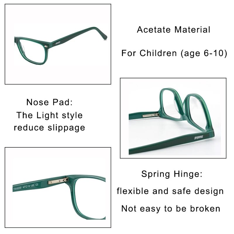 COOL KIDS Acetate Optical Glasses Frames Solid Col... – Grandado