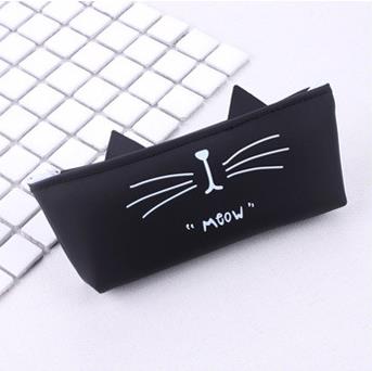 Cat Pencil Case Silica Gel School Supplies Station... – Grandado