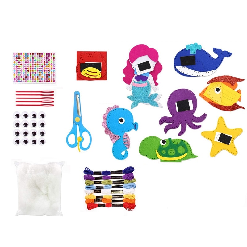 Felt Sewing Craft Kit for Kids Stuffed Ocean Anima... – Grandado