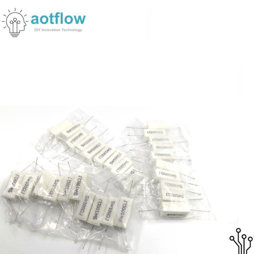10pcs 5W resistência Cimento 0.1 ~ 5% k ohm 0.22 0... – Vicedeal