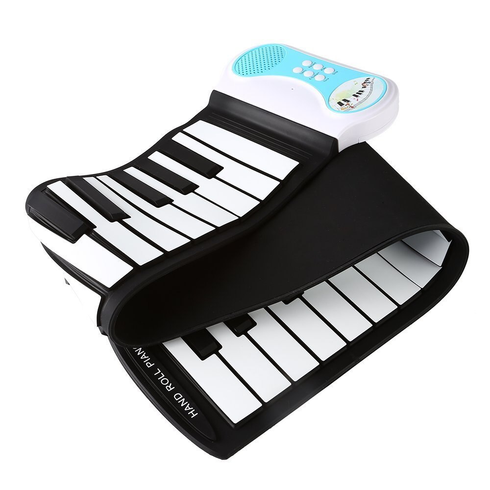 37-key hand roll piano with horn Portable roll-up ... – Vicedeal