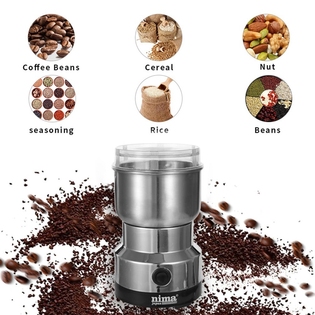 Electric Coffee Grinder Kitchen Cereals Nuts Beans... – Grandado