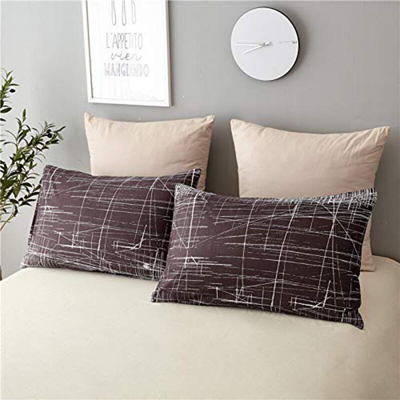 3-Piece Duvet Cover Double Bed Coffee Color Beddin... – Grandado