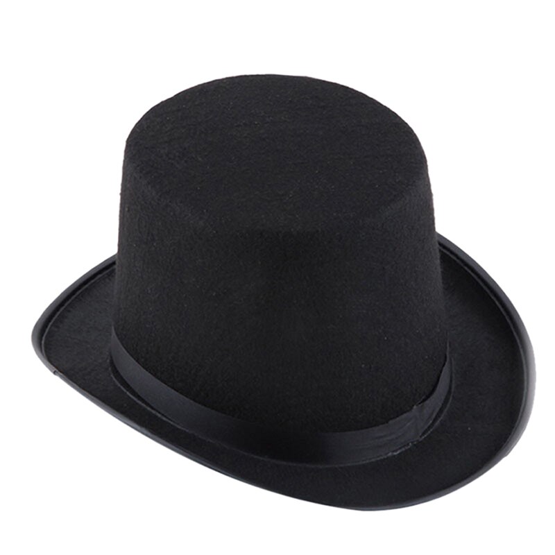 Black Top Hat Magician Hat Costume Gentleman Tuxed... – Grandado