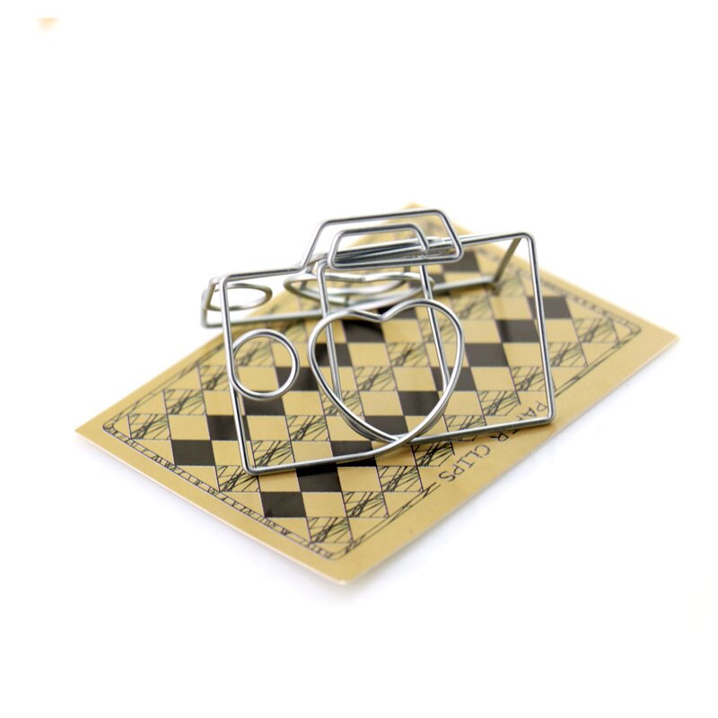 5PCS/LOT Metal envelope camera Shape Paper Clip Si... – Grandado