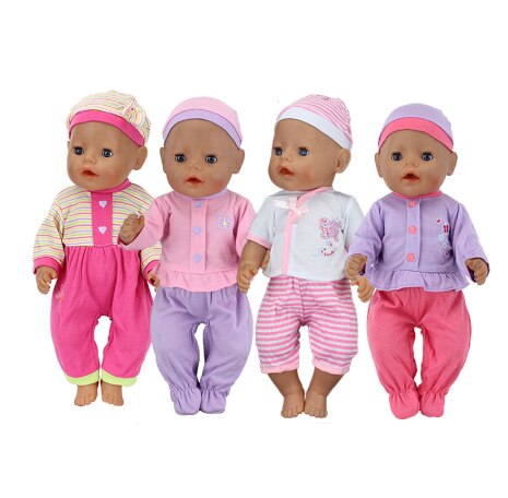 4Pcs/set Doll Clothes Born Baby Fit 17 inch 43cm D... – Grandado