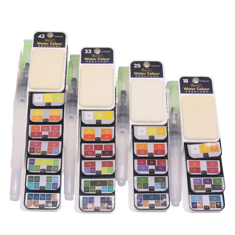 18/25/33/42 Colors Fan-Shaped Folded Solid Waterco... – Vicedeal