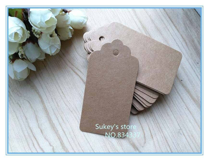 50pcs Kraft paper Blank price Hang tag Retro decor... – Grandado