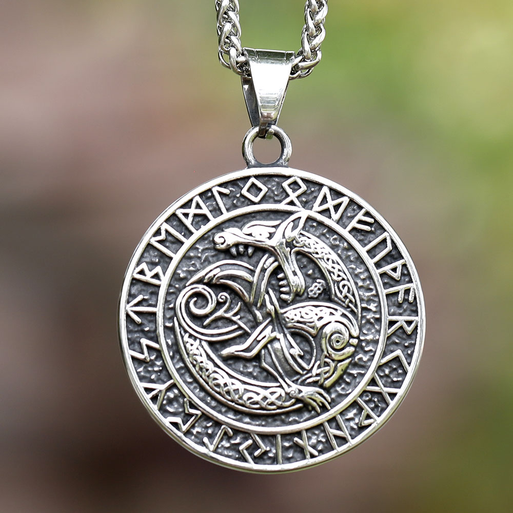 Style Stainless Steel Viking Double Wolf Pendant V... – Grandado