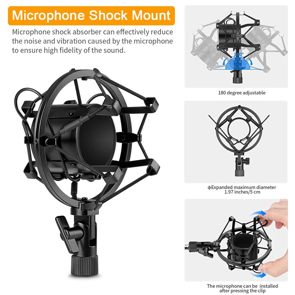 Microphone Stand With Metal Shock Mount For BM 800... – Grandado