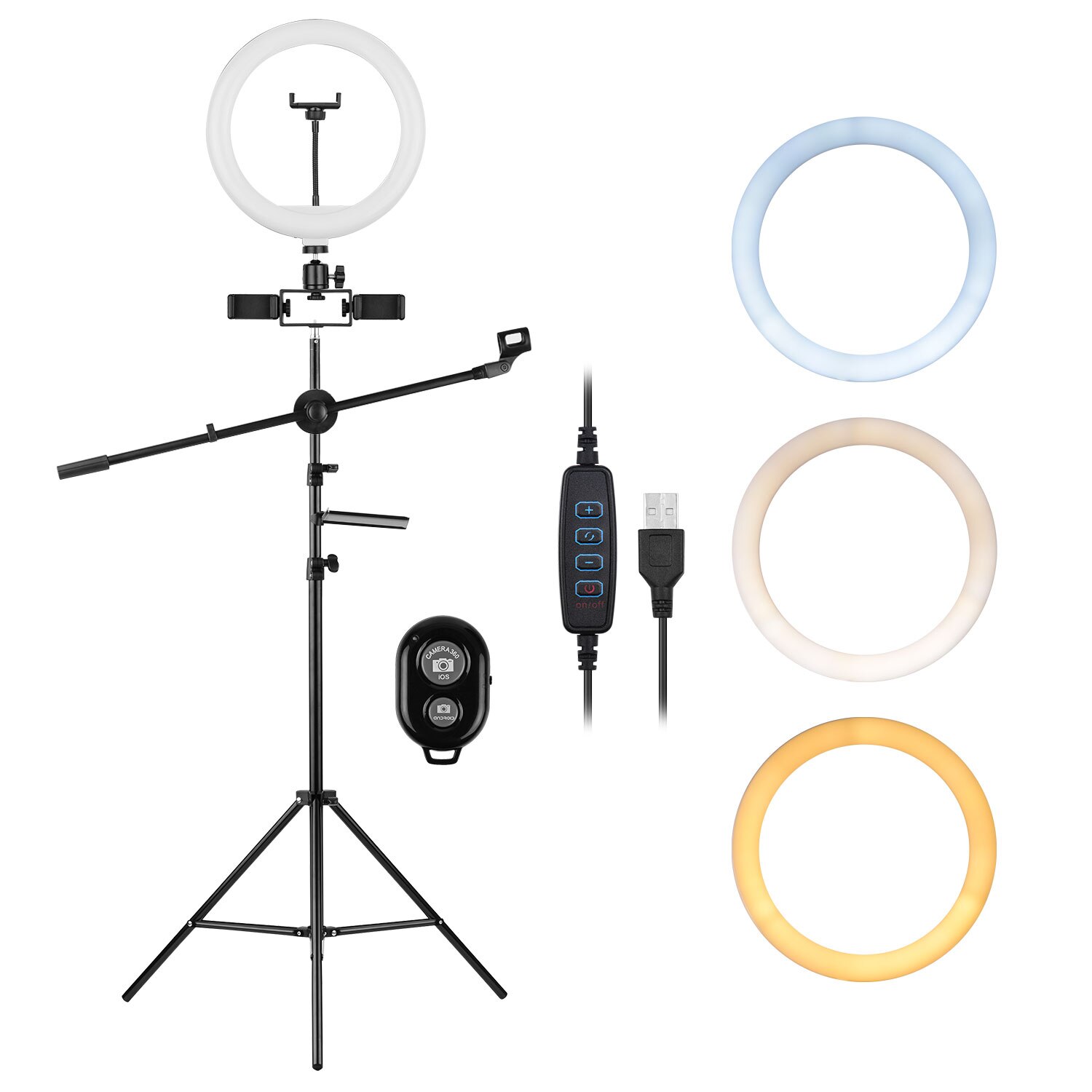 10inch led Ring Light Kit Photography Dimmable 320... – Vicedeal