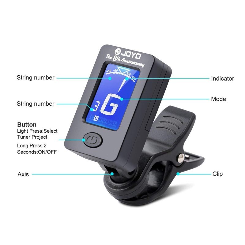 Guitar Tuner 360 degree Rotational Electronic Digi... – Vicedeal