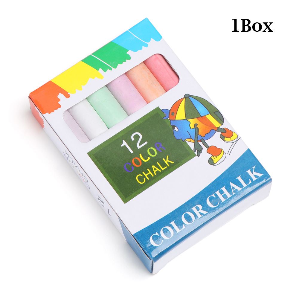 12Pcs/Box Colourful Kids Dust-free Chalks Drawing ... – Vicedeal