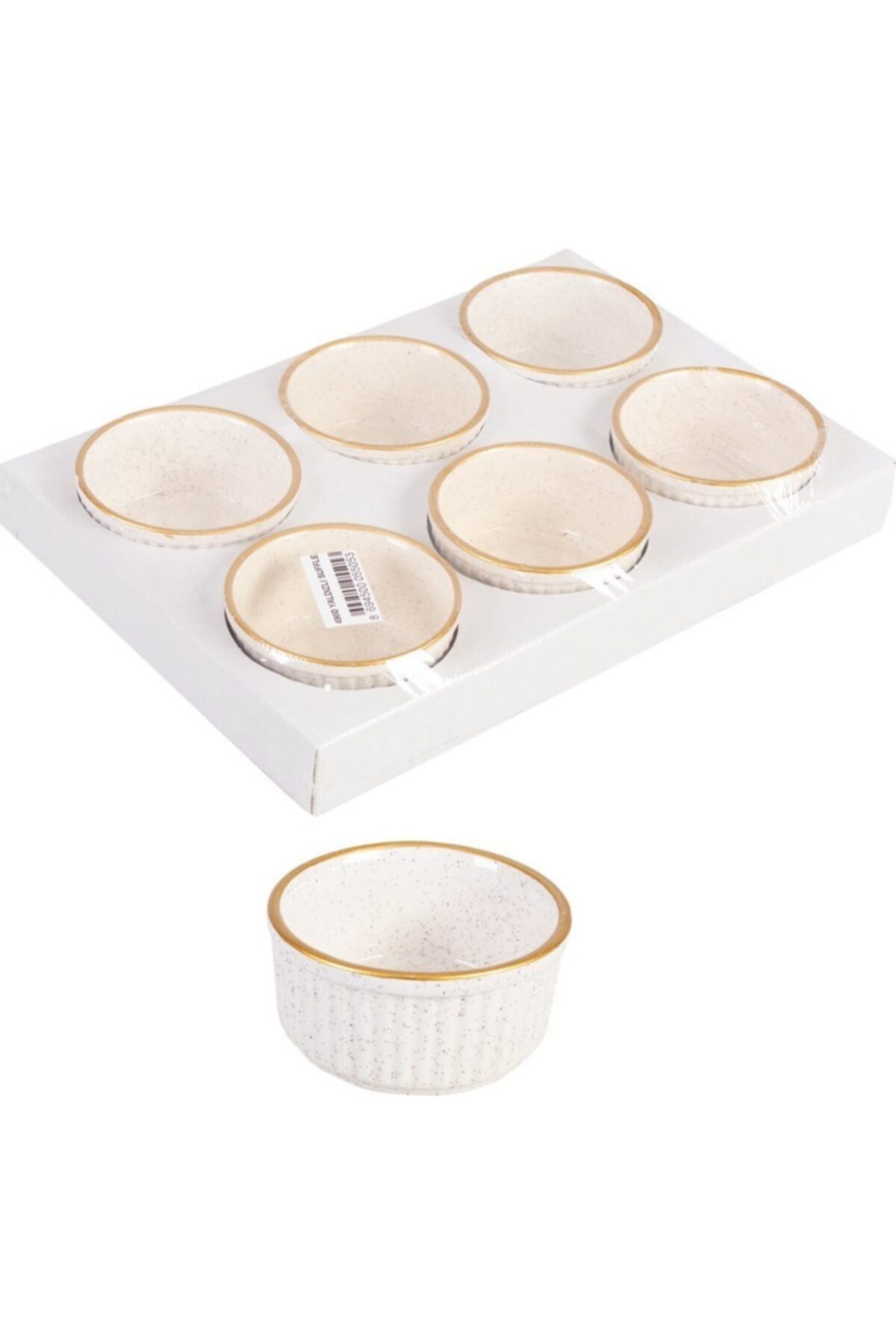 Ceramic Gilt Ovenproof dish 6'lı – Grandado