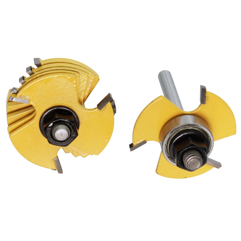 2PC 1/4" 6mm Shank 6 Piece Slot Cutter 3 Wing... – Grandado