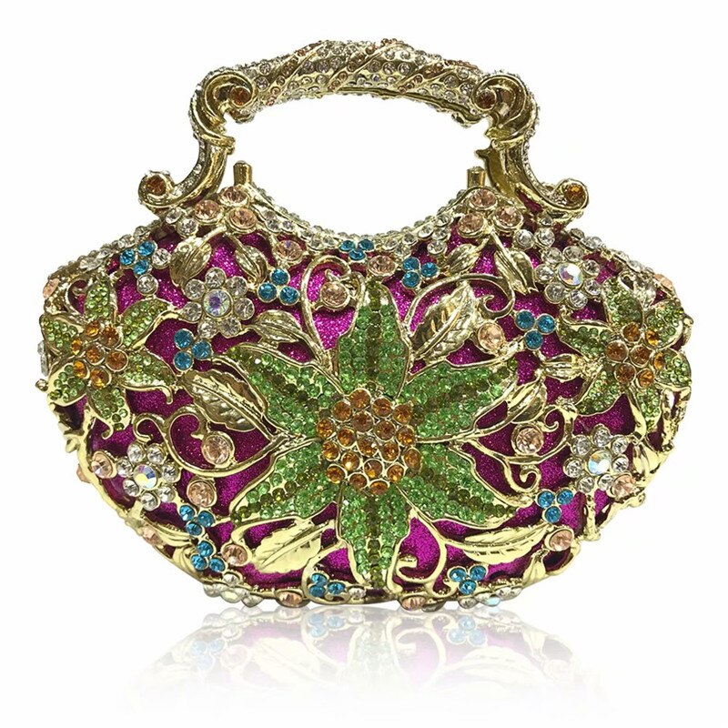 Bloem Vorm Diamant Portemonnee Luxe Handtassen Hol... – Grandado