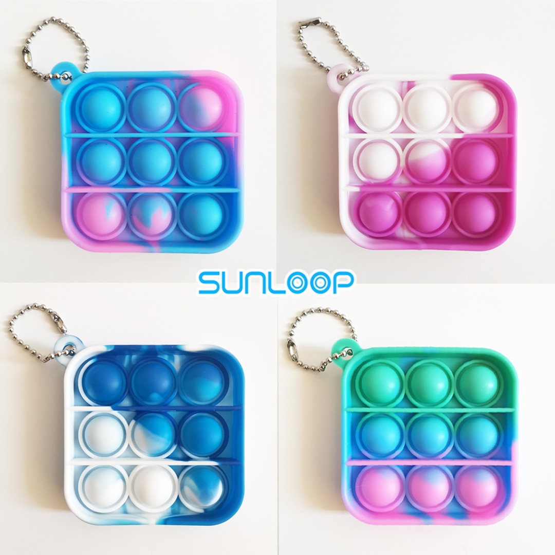 Trend simple dimple fidget toy popit keychain push... – Vicedeal