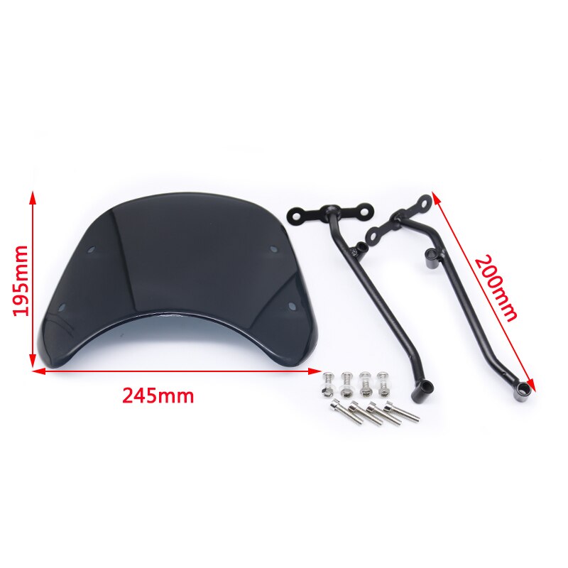Motorcycle Windshield Windscreen With Brackets Win... – Vicedeal