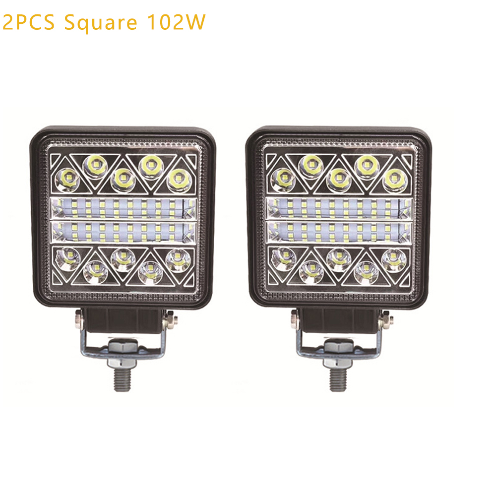 102W Led Bar Spotlights Round Car Headlights Led 1... – Grandado