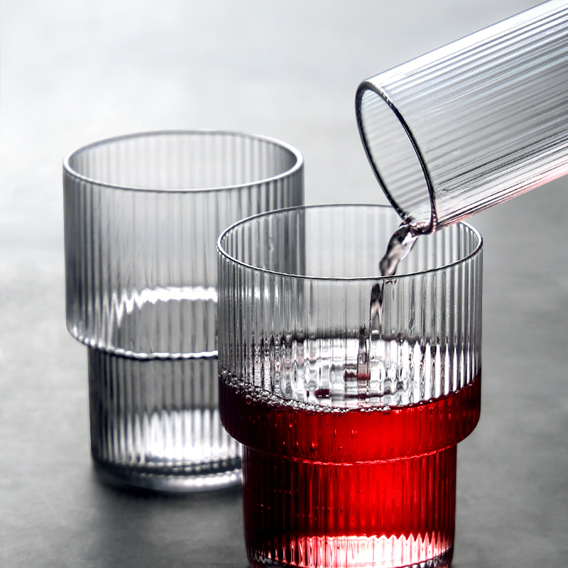 4 PCS/1PCS Ripple Water Glass,Whisky Glass, Cockta... – Grandado