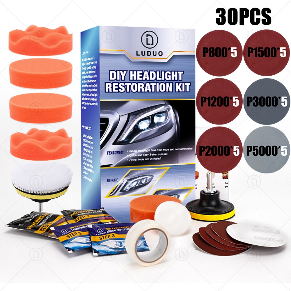 Luduo Diy Koplamp Restauratie Polijsten Kits Kopla... – Grandado