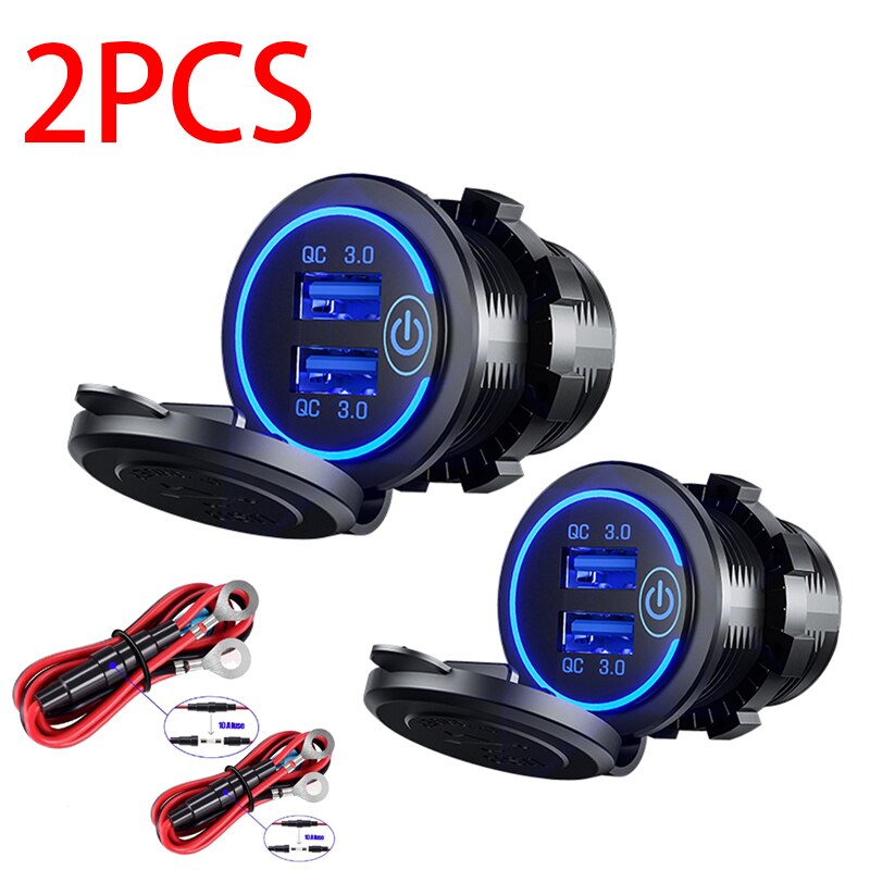 5V/2.4A Dual Usb Socket Car Charger Met Touch Scha... – Grandado