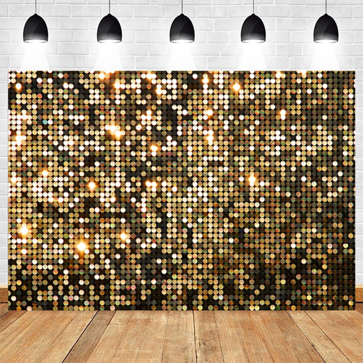 1.6M Bright Gold Glitter Birthday Party Background... – Grandado