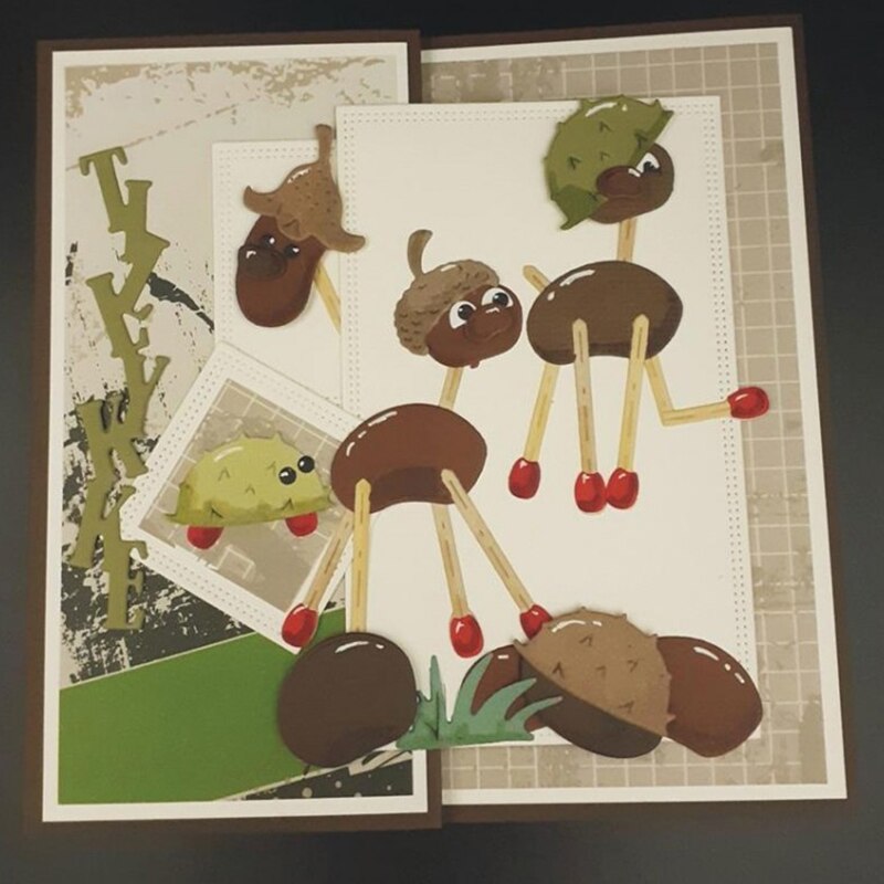 Metal Cutting Dies Acorn animal for Scrapbooking S... – Vicedeal