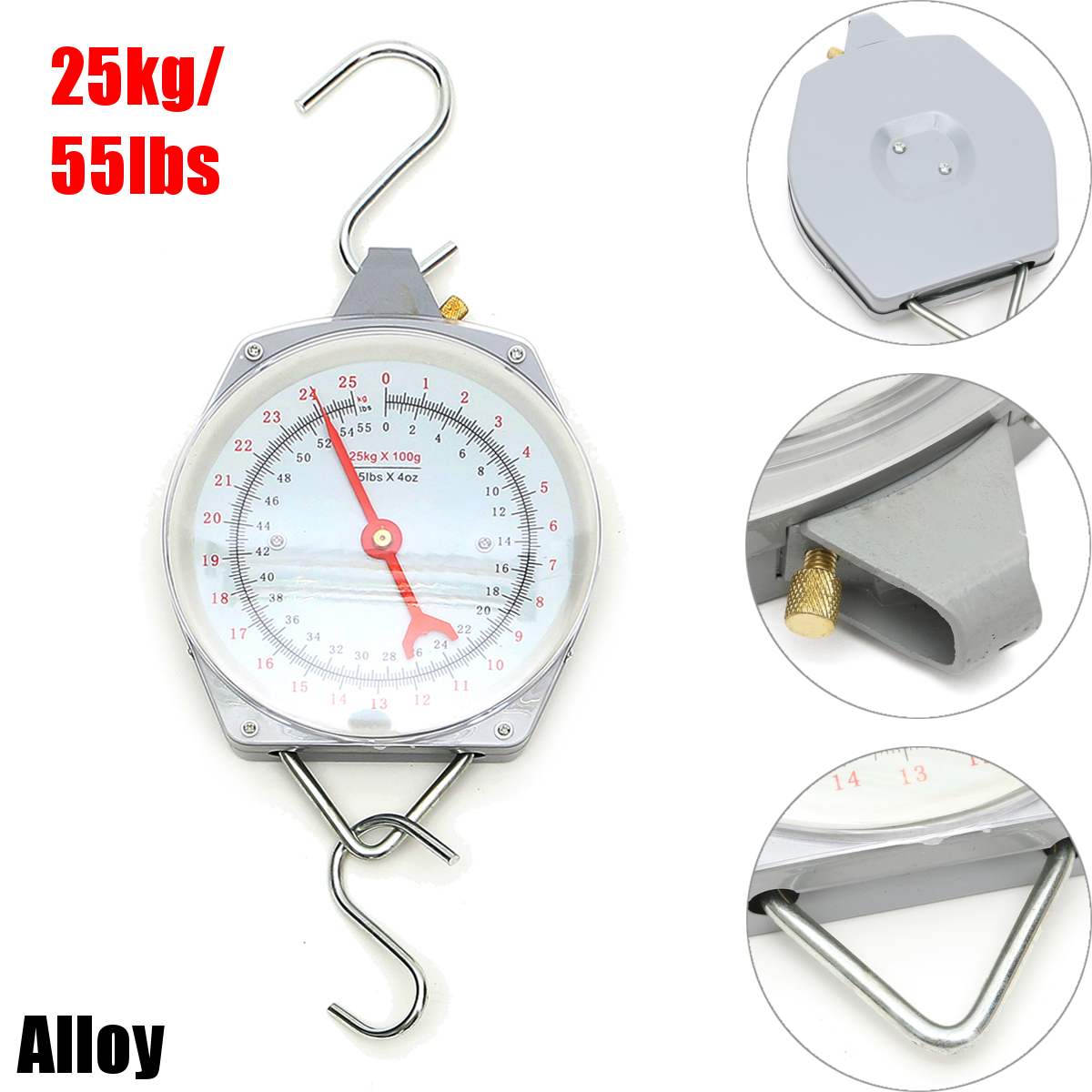 Báscula mecánica colgante de aleación con 2 gancho... – Grandado