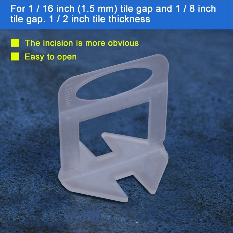 400Pcs Tegel Leveling Systeem Clips 1.5Mm Diy Tege... – Vicedeal