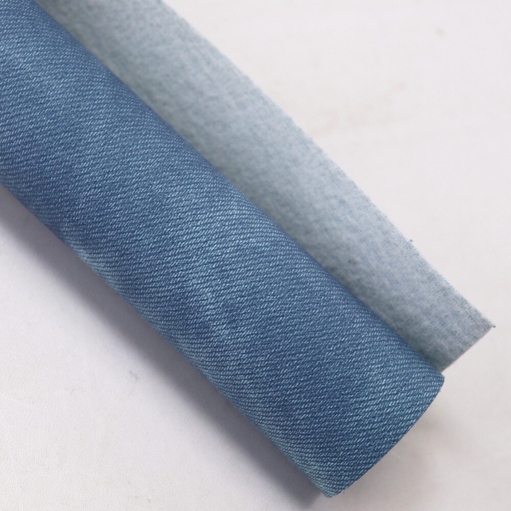 30x136cm Roll Denim Jeans Smooth Blue Faux PU Synt... – Grandado